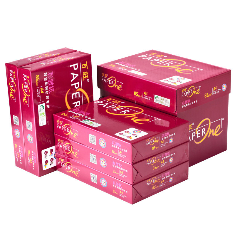 Kertas Salin Kertas Cetakan Baiwang Merah Baiwang A4 85g 100g Kertas Laser Warna Pulpa Kayu A3 ...