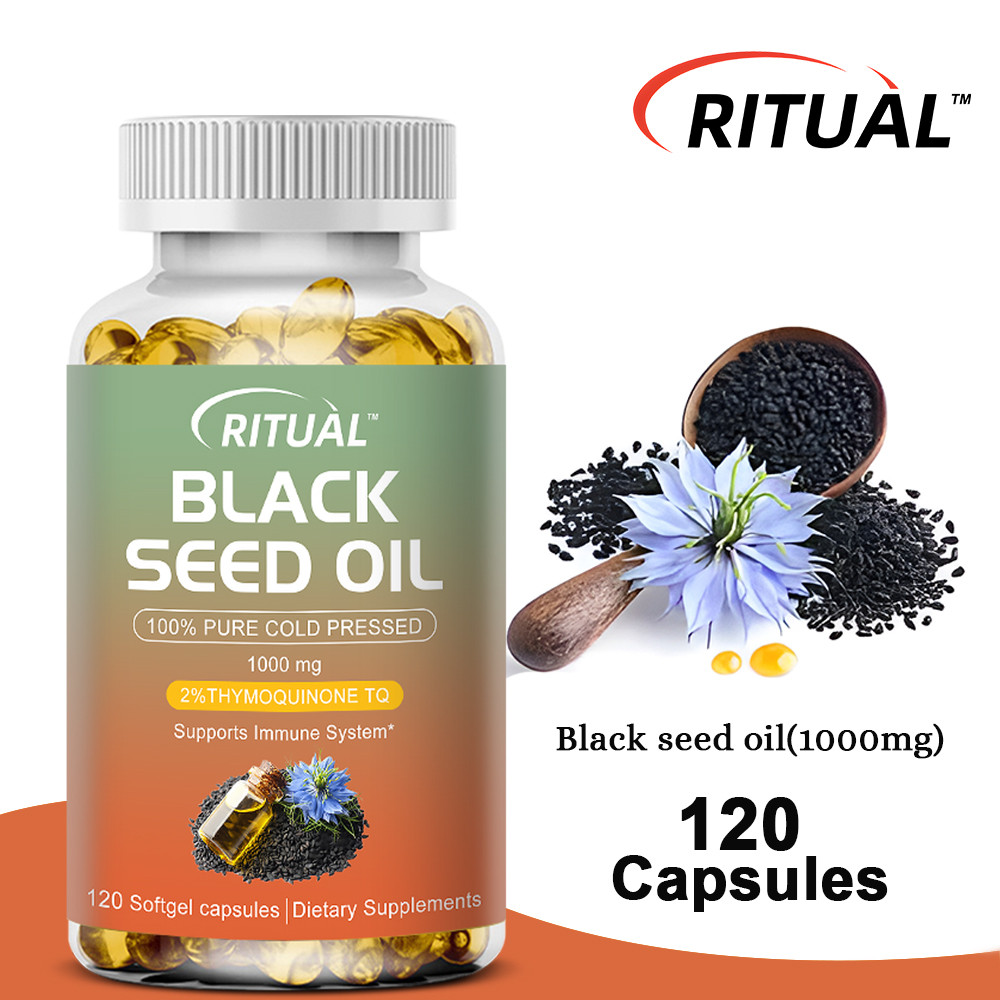 Ritual Black Seed Oil - 1000 Mg - Non-GMO Black Seed Capsules, Supports ...