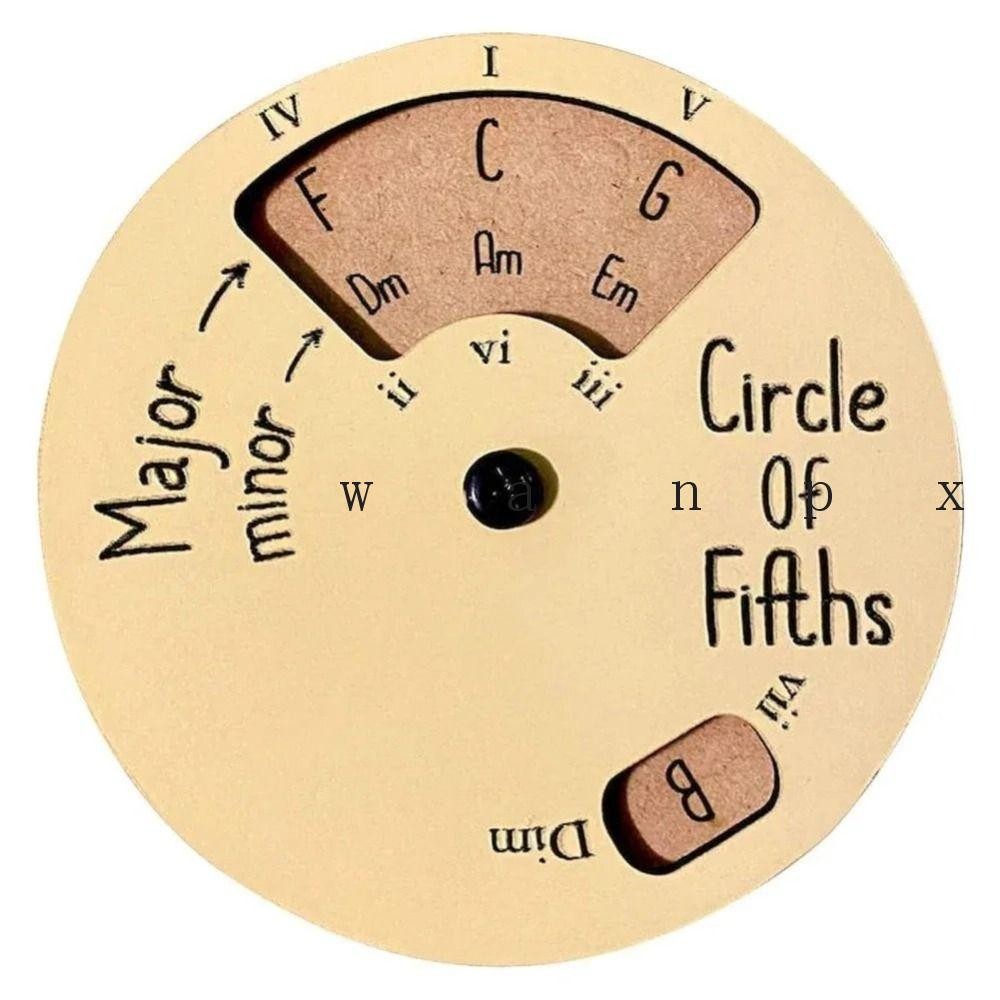 WANPX Guitar Chord Wheel, Wooden Round Wooden Wheel Wooden Melody Tool ...