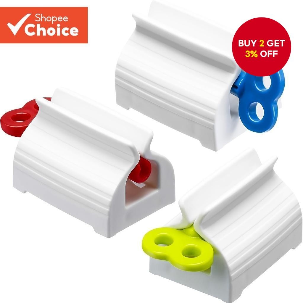 Toothpaste Squeezer with Rolling Holder: Rotatable Dispenser for Easy ...