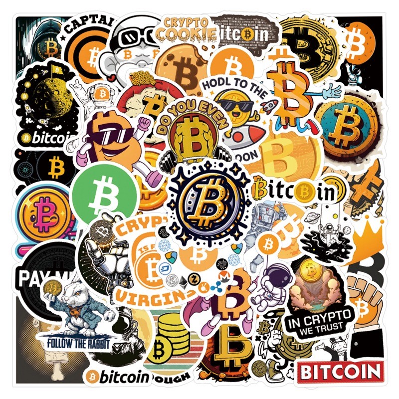 60Pcs/Set Bitcoin Stickers Waterproof Decal for Toys | Shopee Malaysia