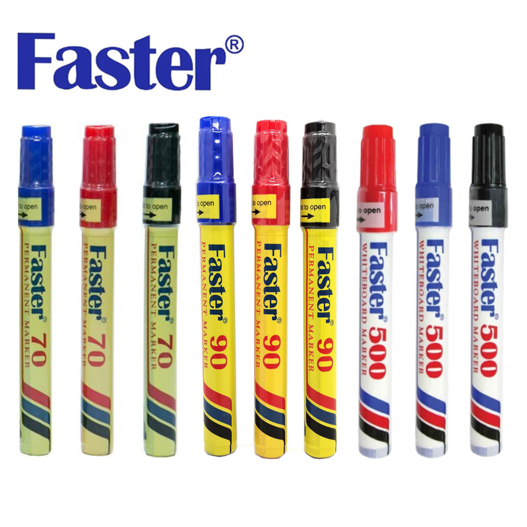 FASTER Permanent / Whiteboard Marker Pen ( Faster 70 ), ( Faster 90 ...