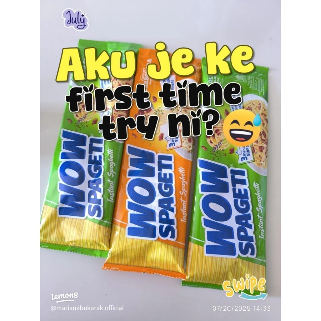 wow Spageti instant Spaghetti kemasan 75g. | Shopee Malaysia