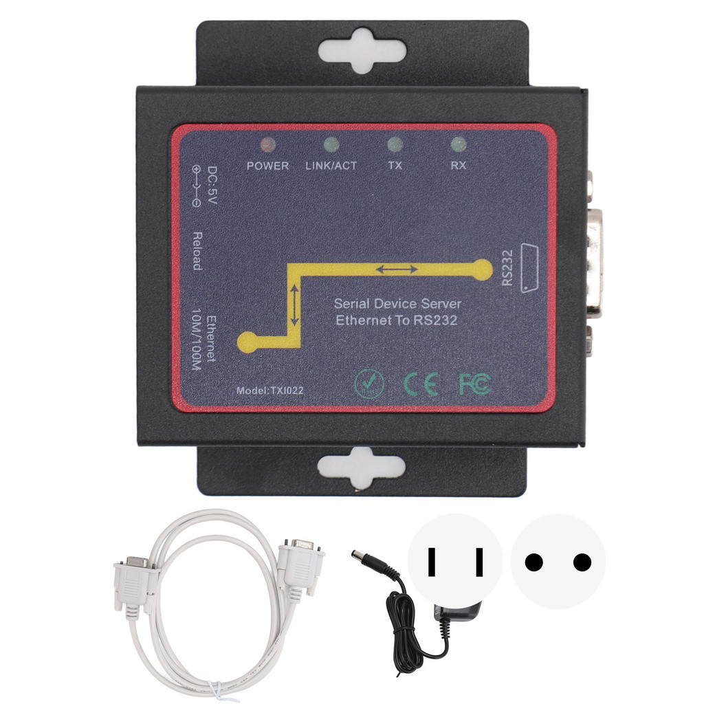 RJ45 To RS232 Serial Network Adapter Ethernet To RS232 Serial Device Server Remote Access IP for ...