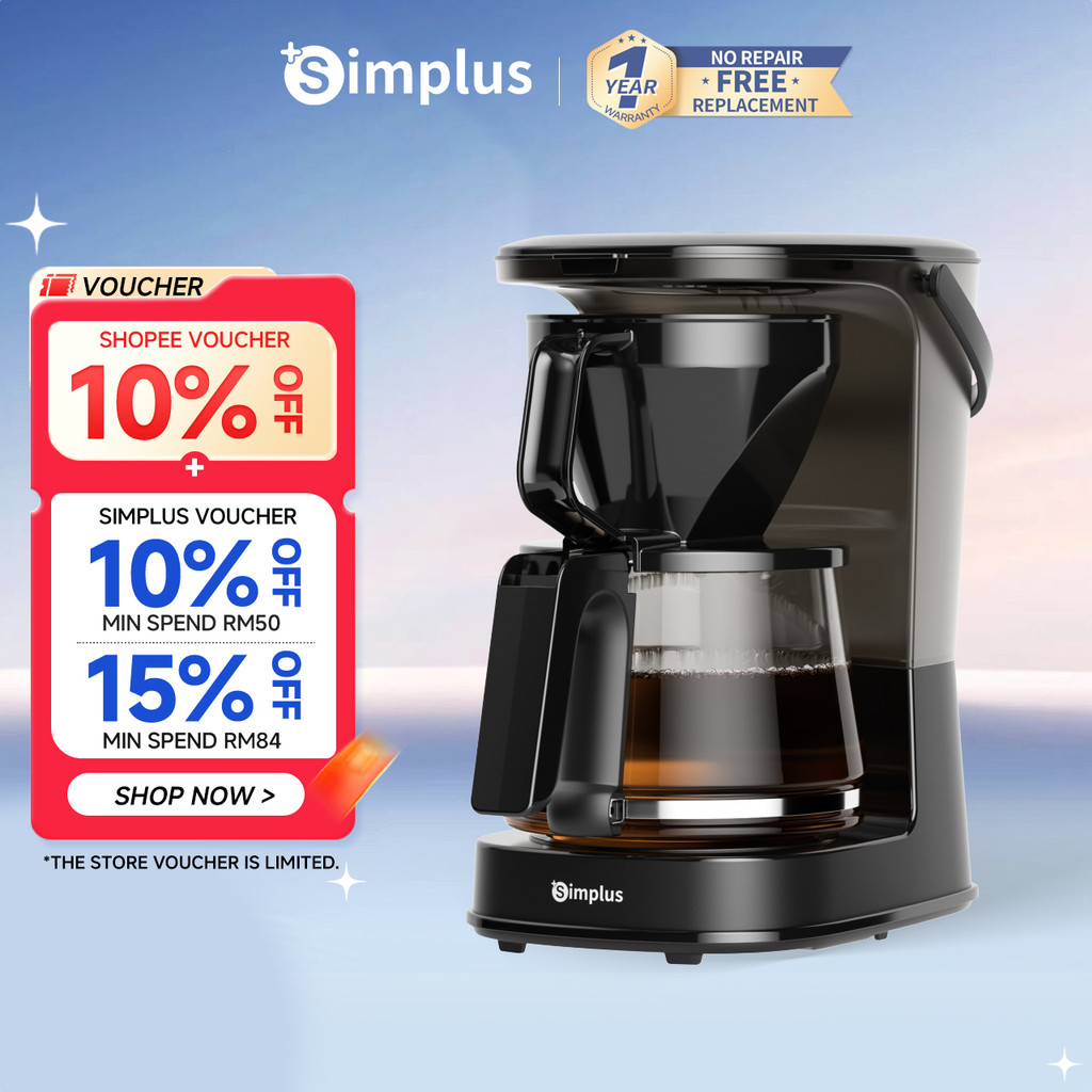 Simplus Large Capacity 10 Cups Auto Drip Coffee Maker (1.25L) KFJH012 ...