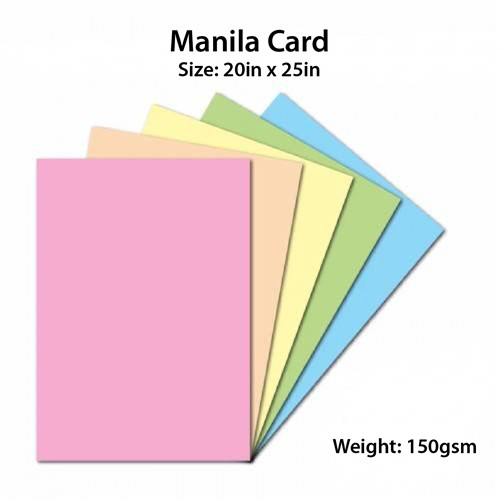 Manila Card 20in x 25in 150gsm Kad Manila Warna (Min Order 10pcs ...