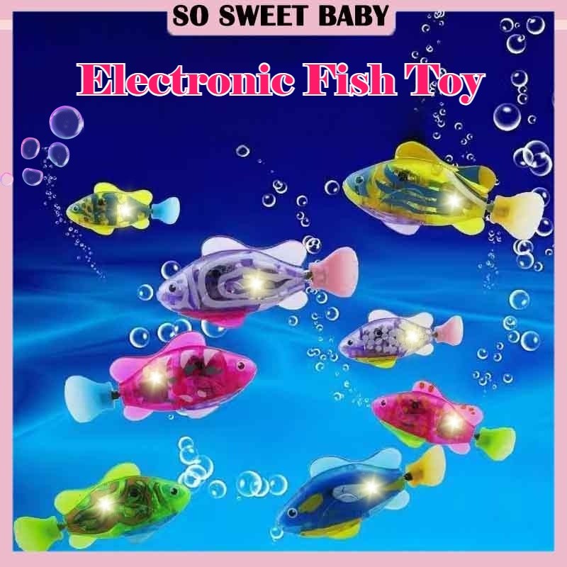 Electronic Fish Toy Plastic Swim Fish Toy Swimming LED Fish Floating ...