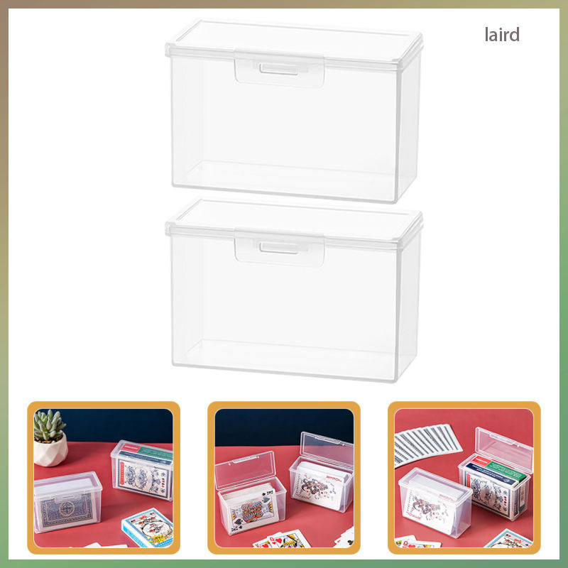 3pcs Playing Card Deck Boxes Game Card Case Clear Poker Card Business ...