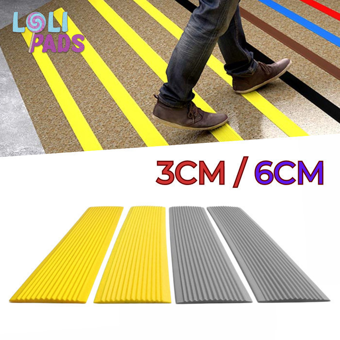 Anti-slip Stair Safety Ladder Trim+Doubletape Step Nosing Rubber ...