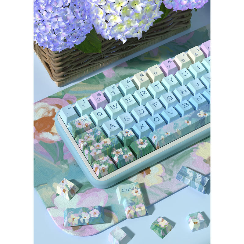 Baby Daisy PBT Dye-Sub MCA MDA Cherry Custom Keycap Set for Mechanical ...
