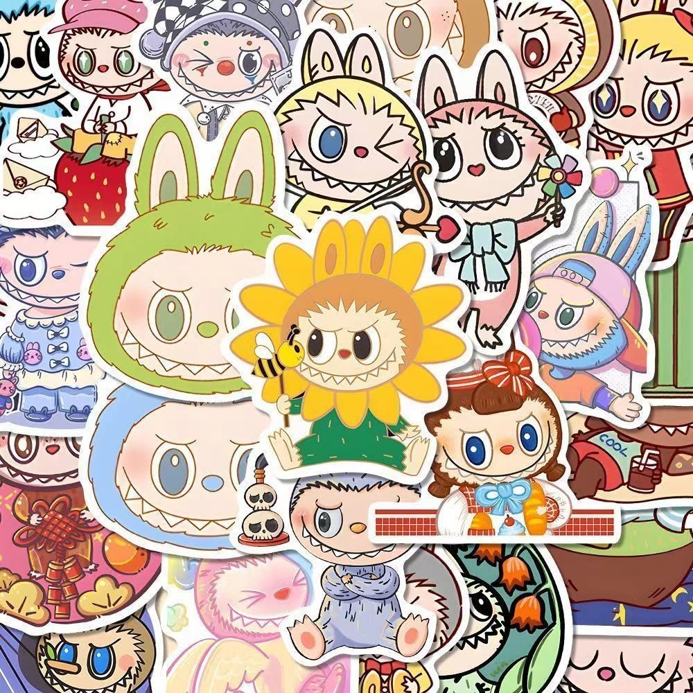 [Ready Stock] 160 Sheets Cartoon Cute Labubu Labubu Stickers Two ...