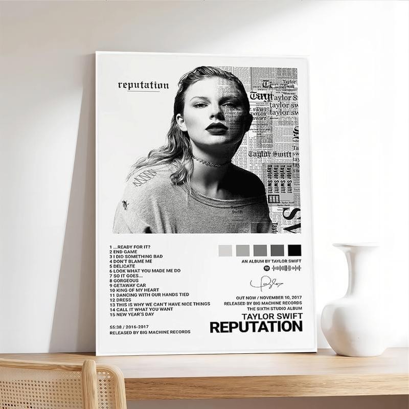 Taylor Reputation Album Cover Posters Wall Decor Art Print Canvas ...