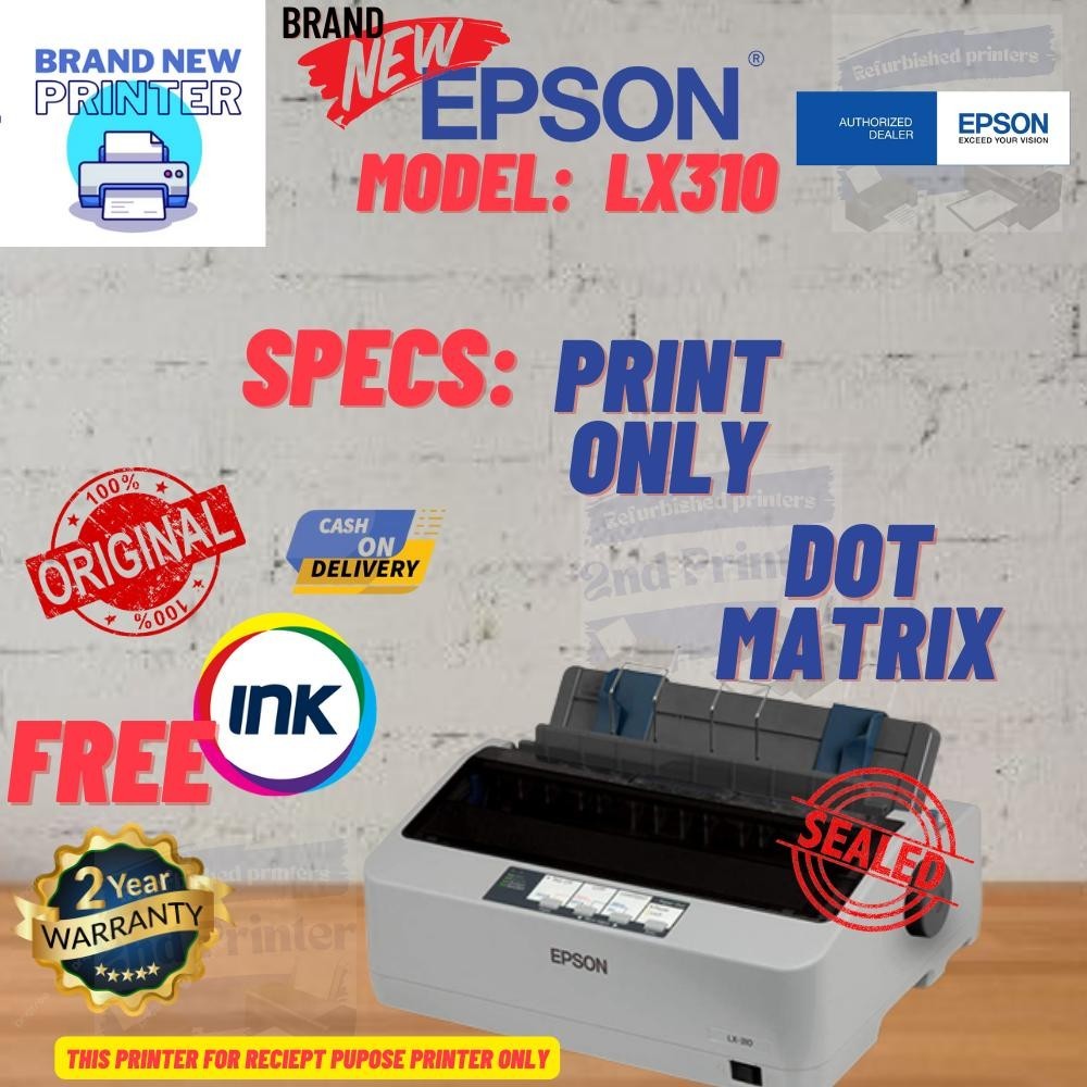 EPSON LX-310 Dot Matrix Receipt Printer with High Printing Speed and ...