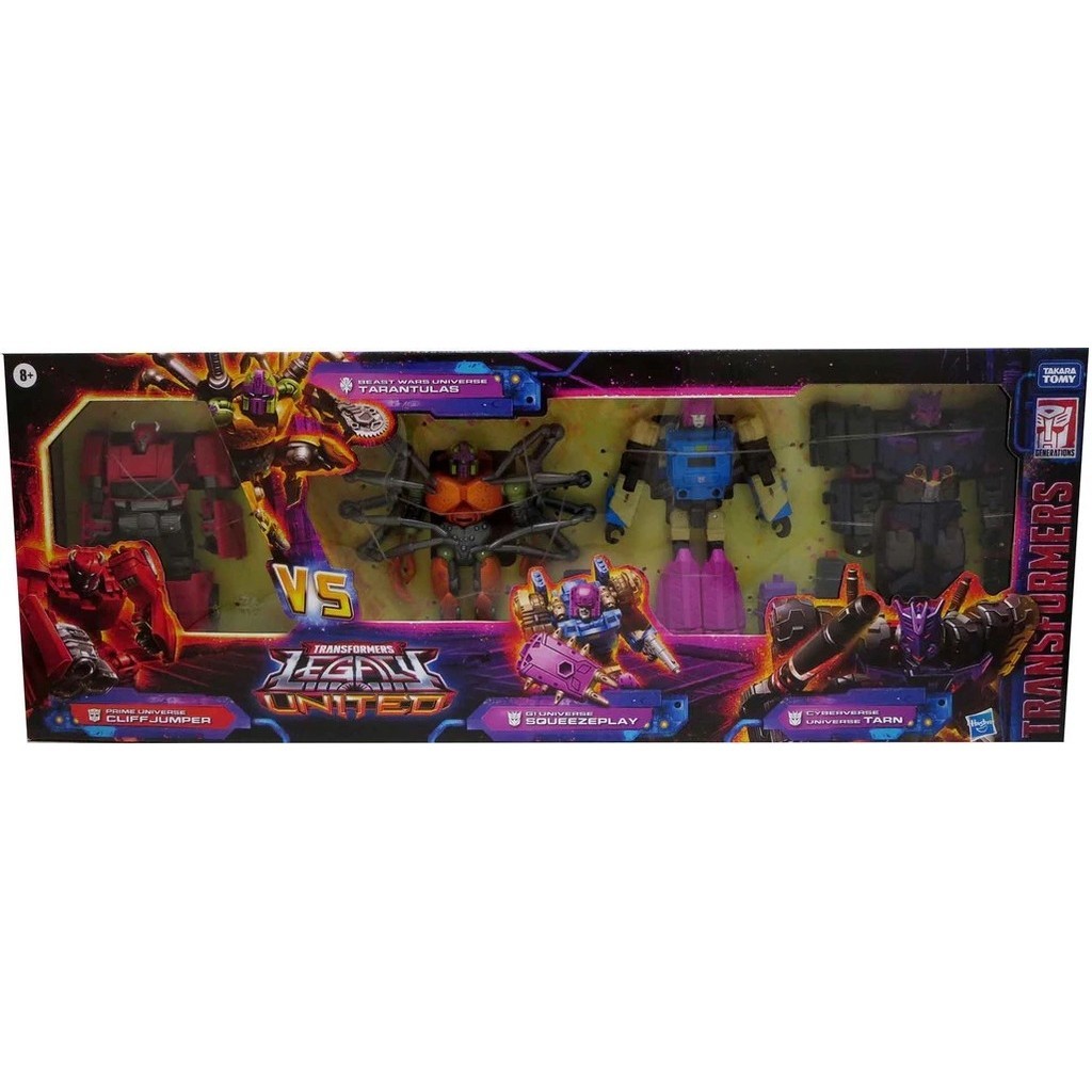 Transformers Legacy: United Versus 4-Pack (Cliffjumper, Tarantulas ...