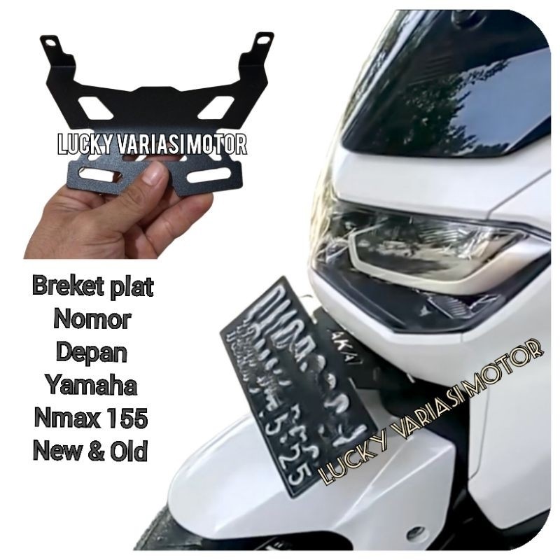 Mustache Model Front Number Plate Bracket/ Yamaha Nmax-155 Mount New ...