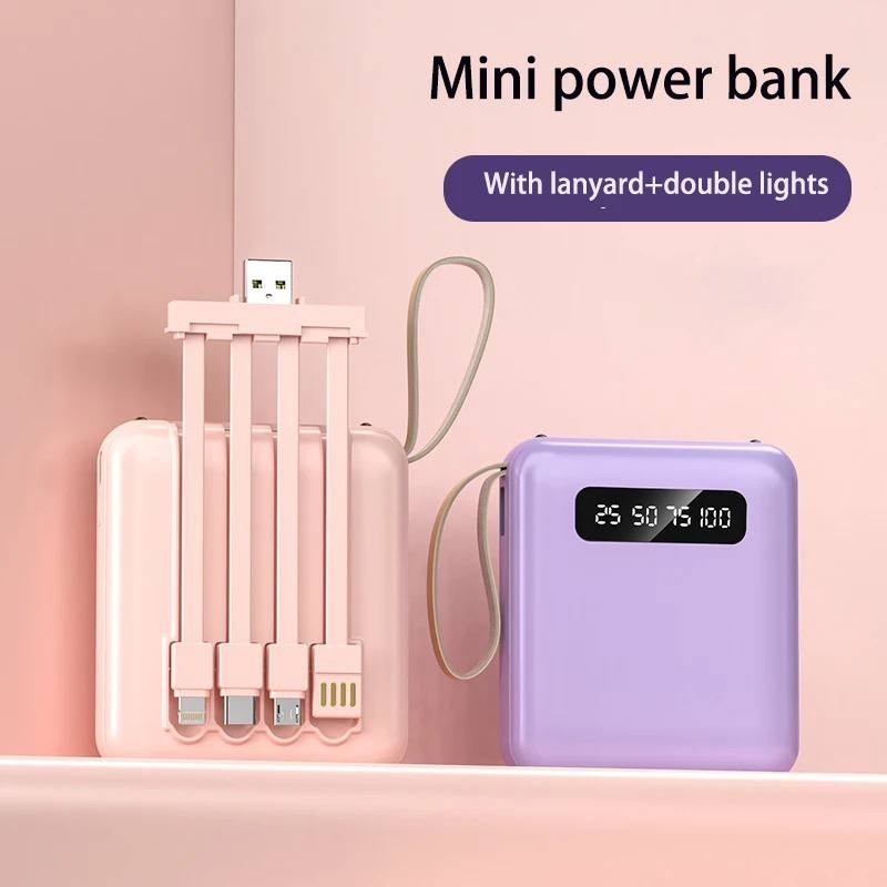 Powerbank Built in 3 Cables Fast charging Digital LED Display Portable ...