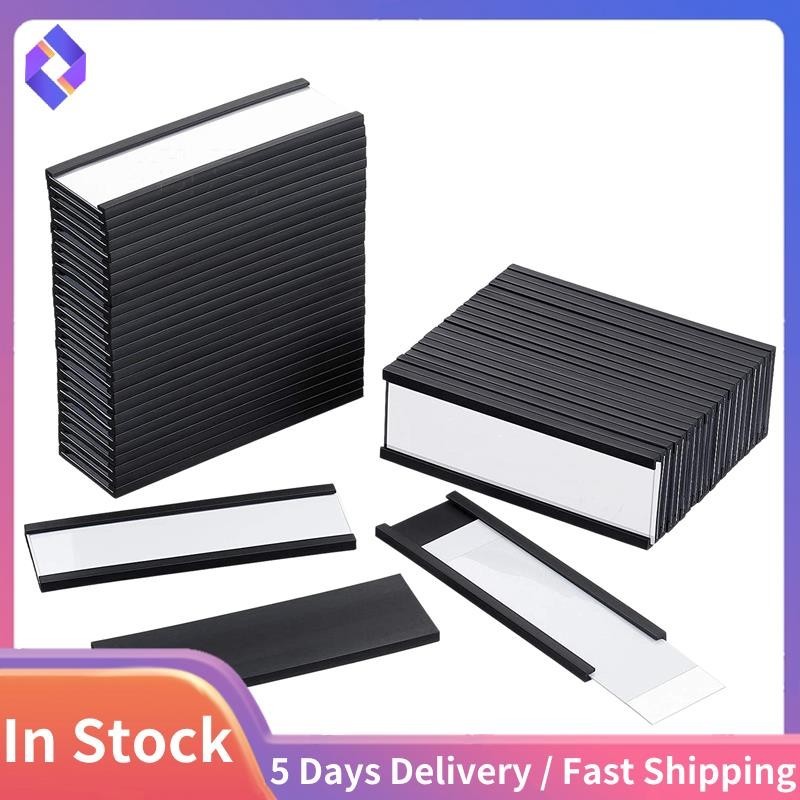 50Pcs Magnetic Label Holders with Magnetic Data Card Holders with Clear ...