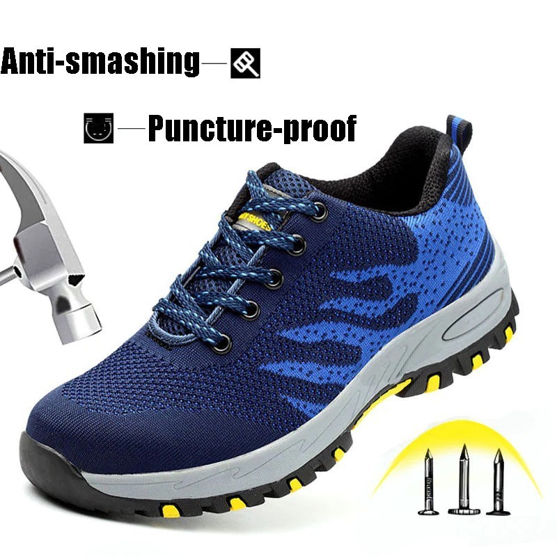 kasut safety jenis sport (tak panas dan berkualiti) (warna biru ...