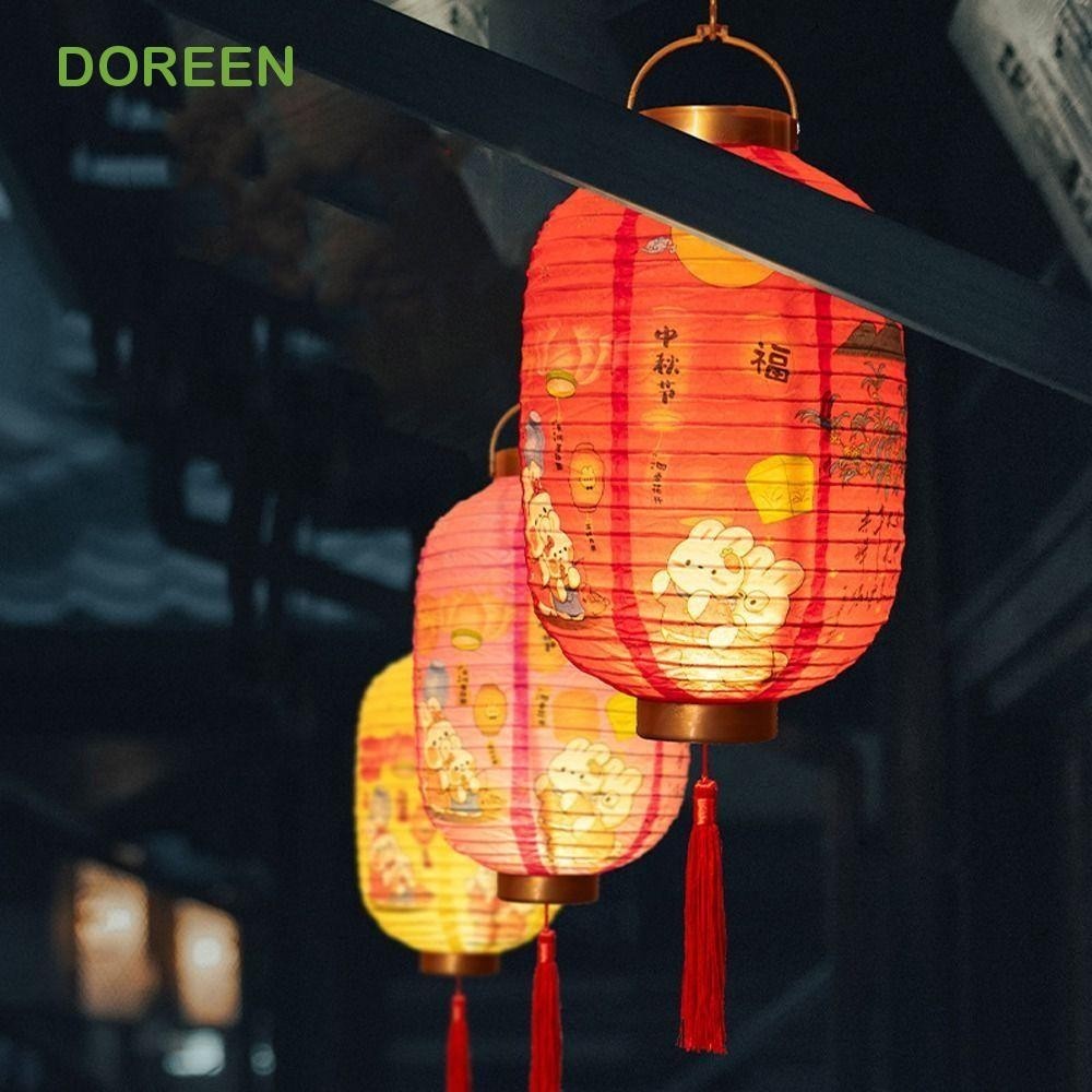 DOREEN Chinese Style Lantern, Chinese Style Cute Rabbit Festival ...