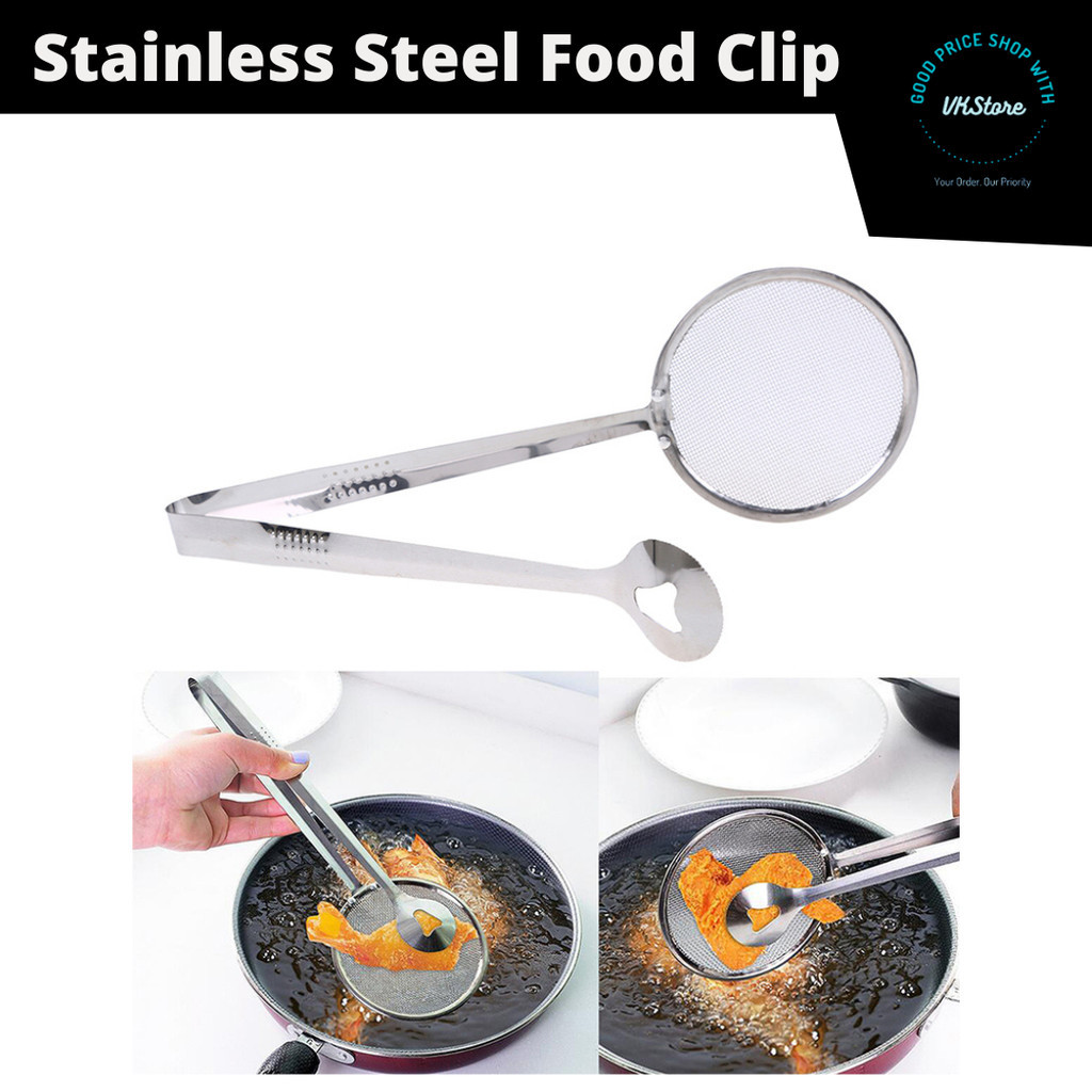 Kitchen Colander Multifunctional Filter Spoon With Clip Food Oil-Frying ...