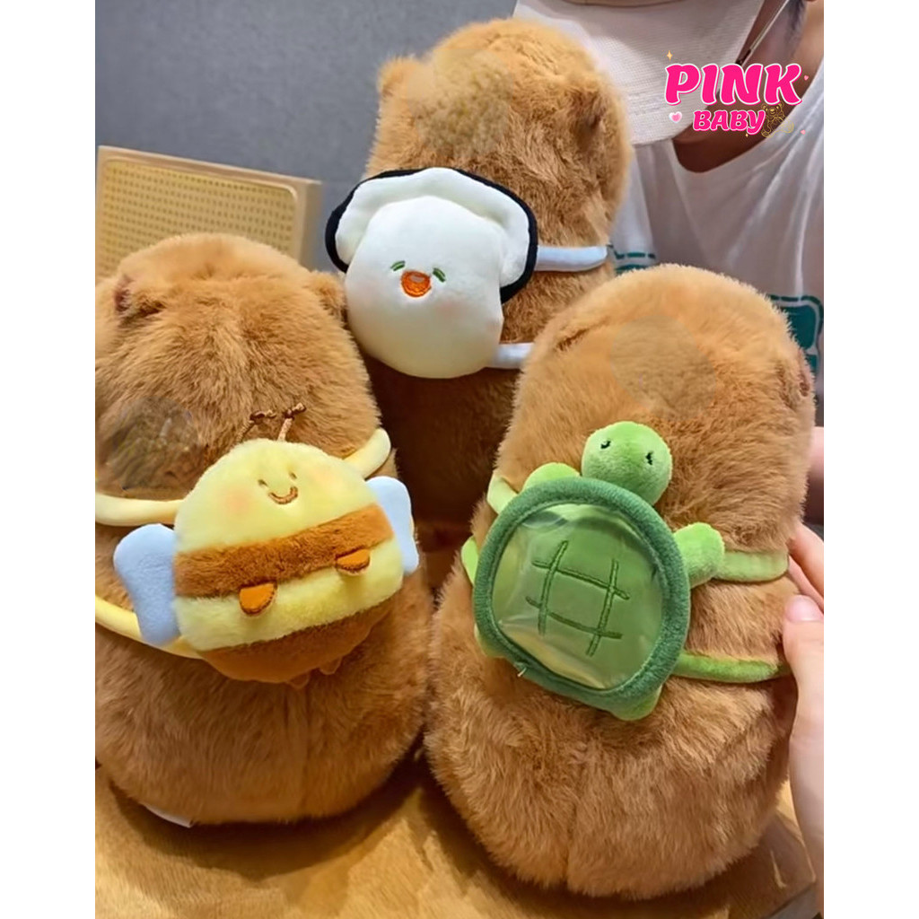 Genuine Tortoise Capybara Teddy Bear Plush Doll Cute Capybara Bee ...