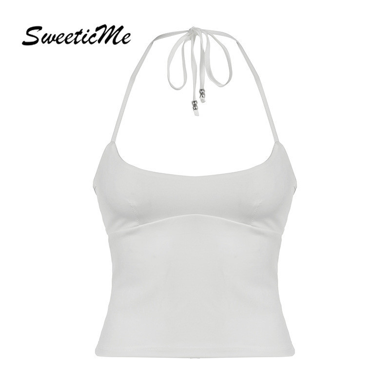 SweeticMe Women's 2024 New Fashion Sexy Backless Hollow Slim Fit Solid ...