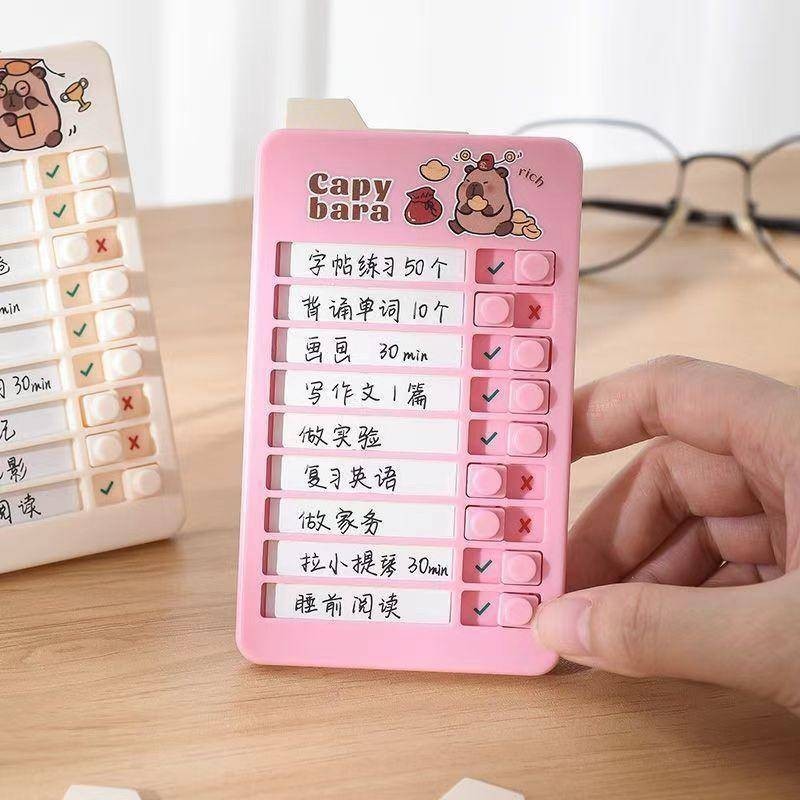 3 Styles Capybara Kids Chore Chart with Blank Card,Cartoon Plastic ...