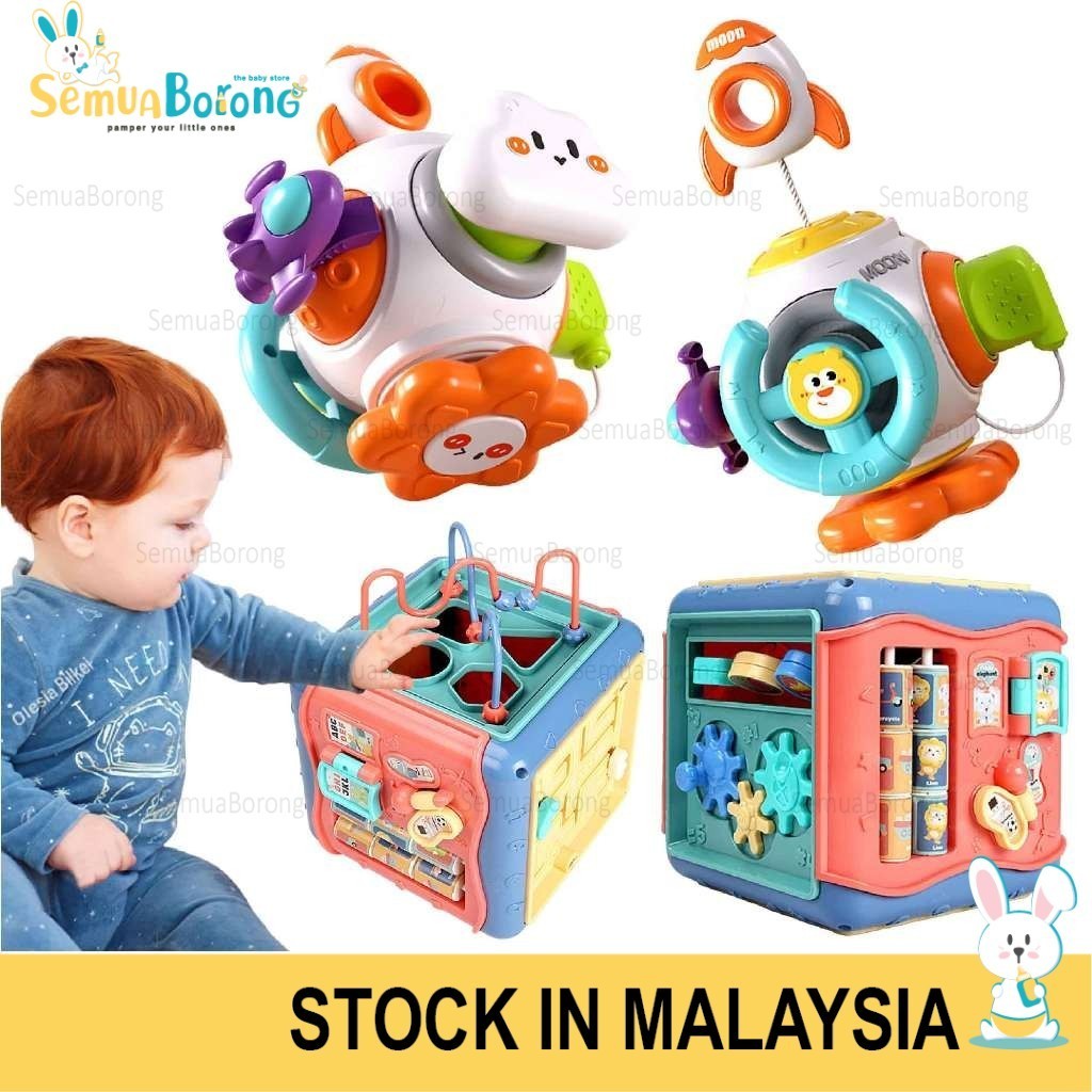 Kid Toy Cube Early Learning Newborn Baby Activity Cube Sorter Shape ...