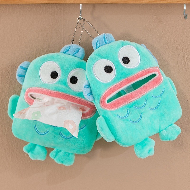 Cartoon Hangyodon Tissue Box Funny Design Plush Stuffed Couple Bag ...