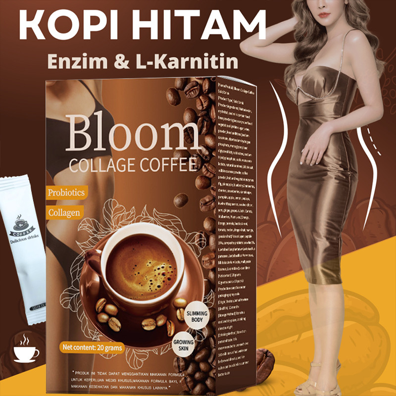 【COD】10packs /Box Instant Coffee Powder, Collagen Peptide, Black Coffee Black Coffee Powder ...