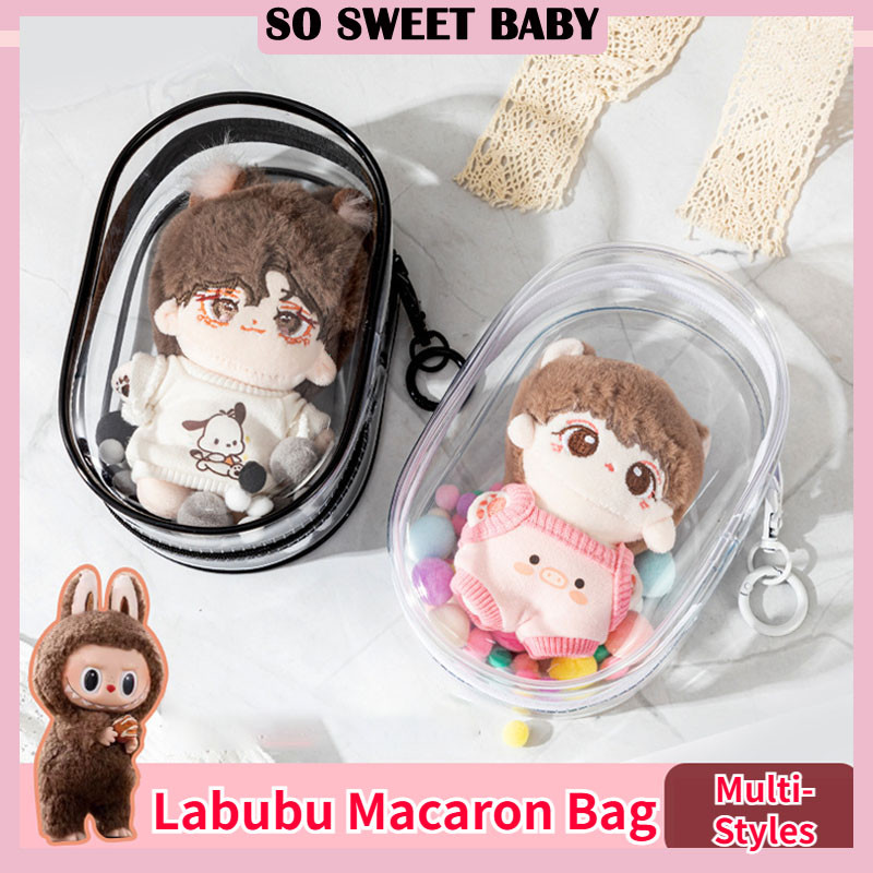 Labubu Display Box Plush Dolls Storage Pouch Keychain PVC Bag Organizer ...
