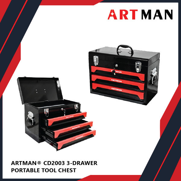 ARTMAN CD2003 3 DRAWER PORTABLE TOOL CHEST | Shopee Malaysia