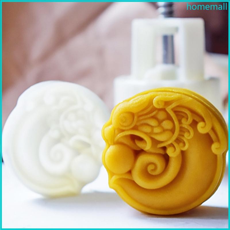 HO Plastic Mooncake Mold 75g Dragon Stamp Biscuit Cookie Cutter Mould ...