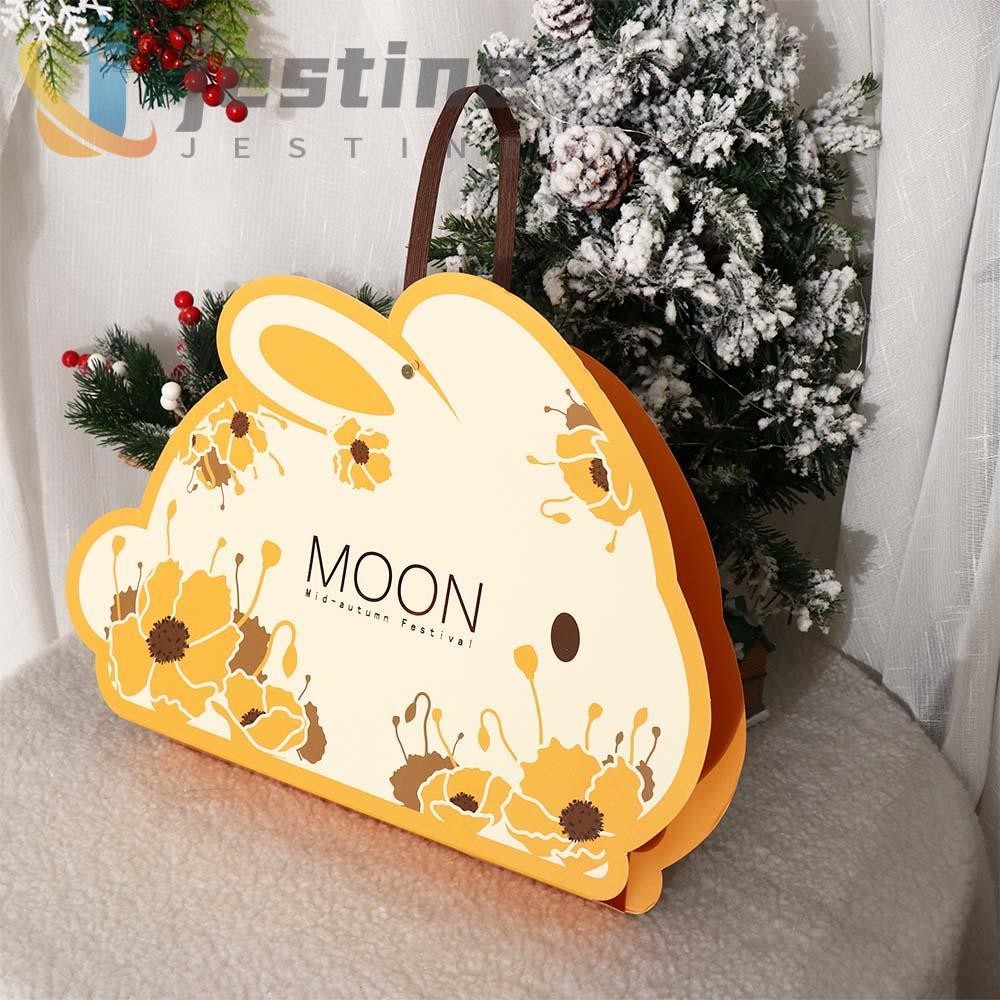 JESTINE Mooncake Boxes, Biscuit Wrapping Bunny Shape Mid-Autumn ...