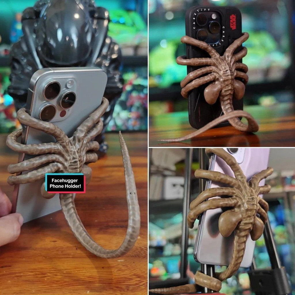 Xenomorph Facehugger Phone Holder Creature Phone Stand | Scary Creature ...