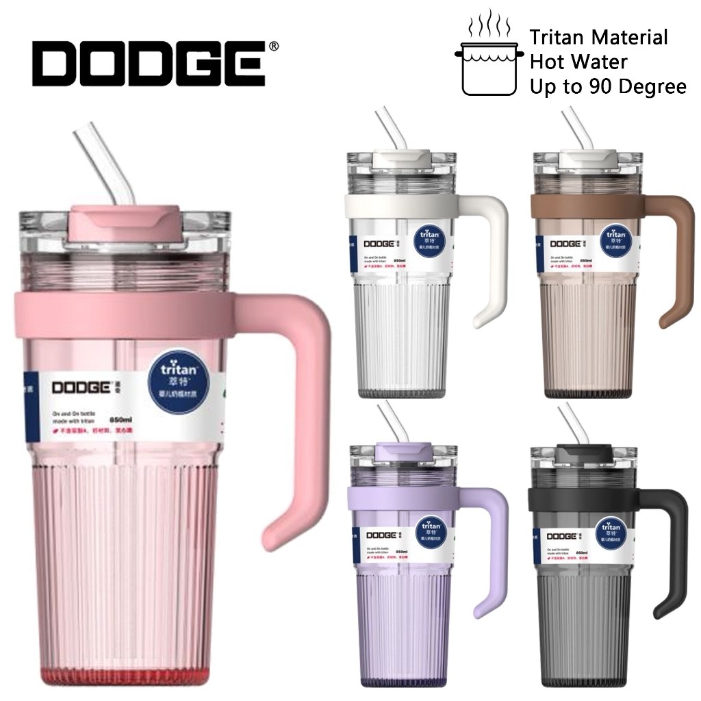 DODGE Handheld Mug Design With Straw Leakproof Tritan BPA-Free Water Bottle (850ml) | Shopee ...