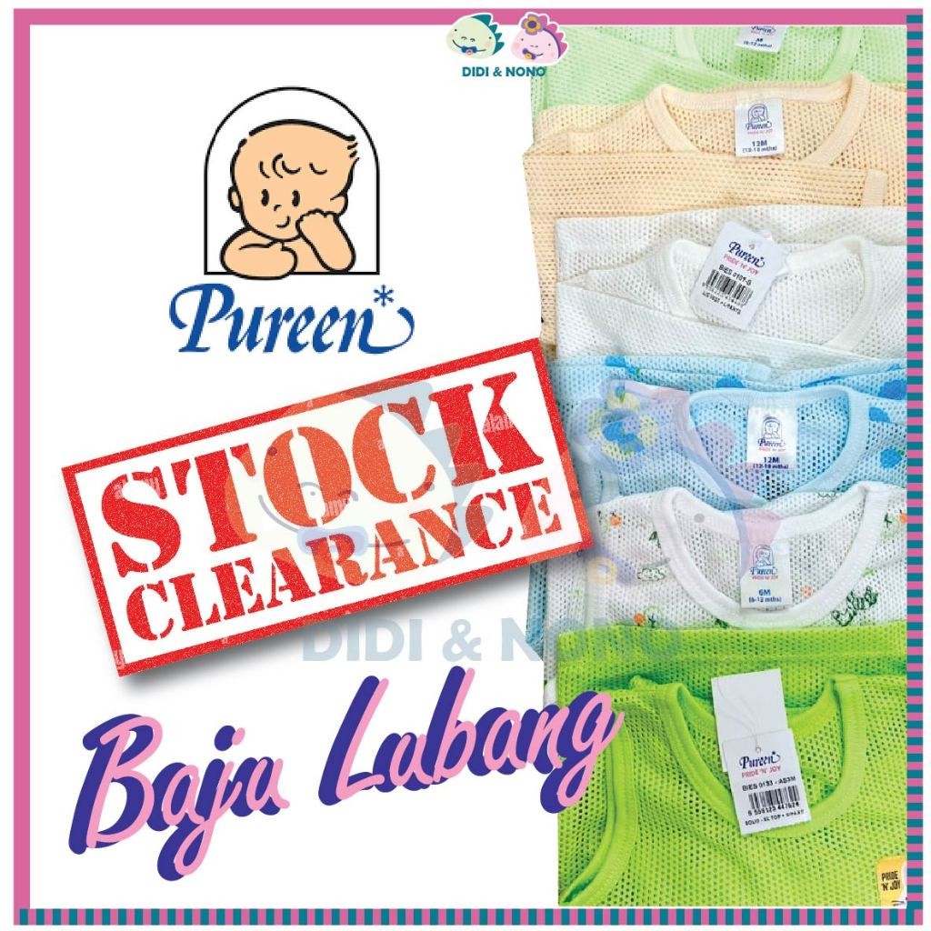 SET PUREEN Baju Lubang-Lubang Baby Kain Sejuk Lubang tak panas EYELET ...