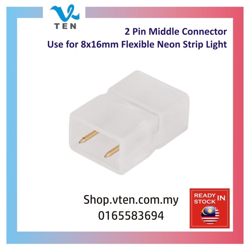 7mm Middle Connector For 8x16mm Flexible Neon LED Strip Light Connector ...