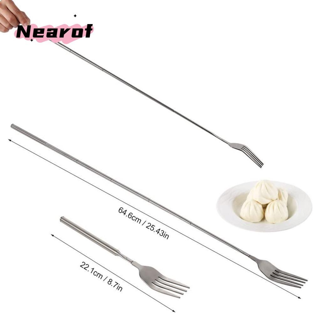 NEAROF Extendable Fork Dessert BBQ Telescopic Meat Fork | Shopee Malaysia