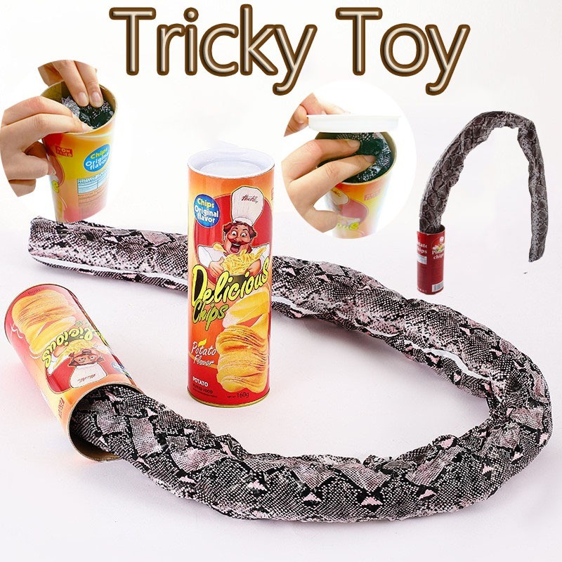 Trick Potato Chip Simulation Snake Toy Can Jump Snake Gift Prank Fun ...