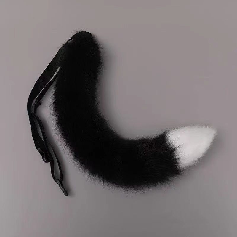 Cosplay Fox Tail Wolf Theme Male and Female Faux Cat Girl Tail with ...