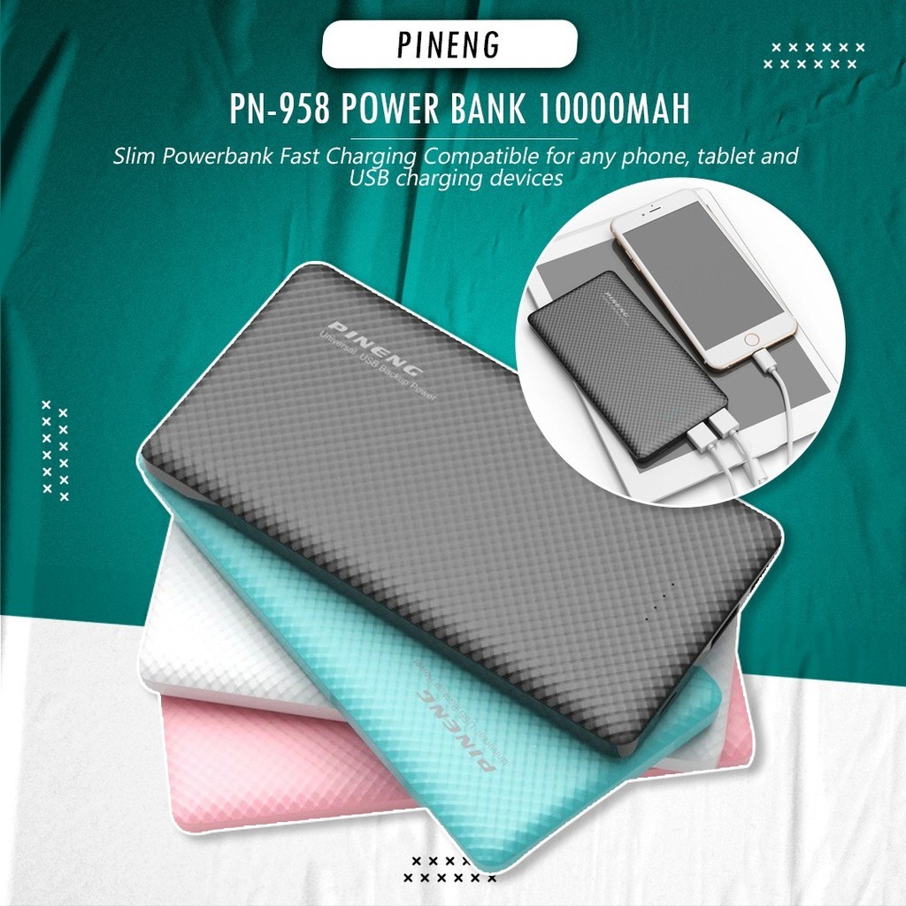 PINENG PN958 10KMAH Travel Power Bank Fast Charging Portable Big ...