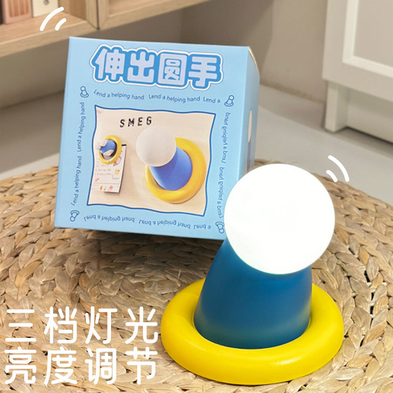 Creative Doraemon Extended Round Hand Night Light Birthday Gift Cute ...