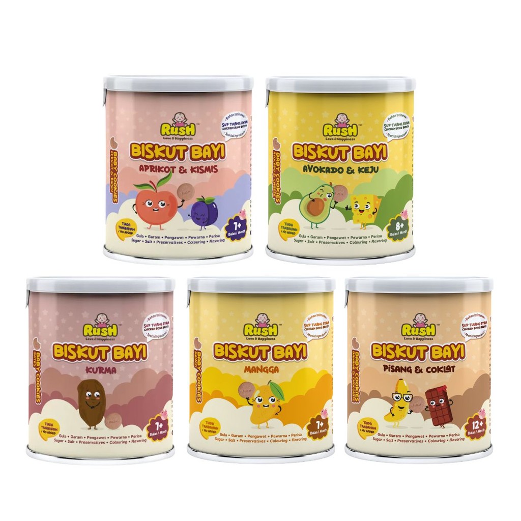 Rush Baby Food Bone Broth Cookies Biskut Bayi Baby Snack (7m+) | Shopee ...
