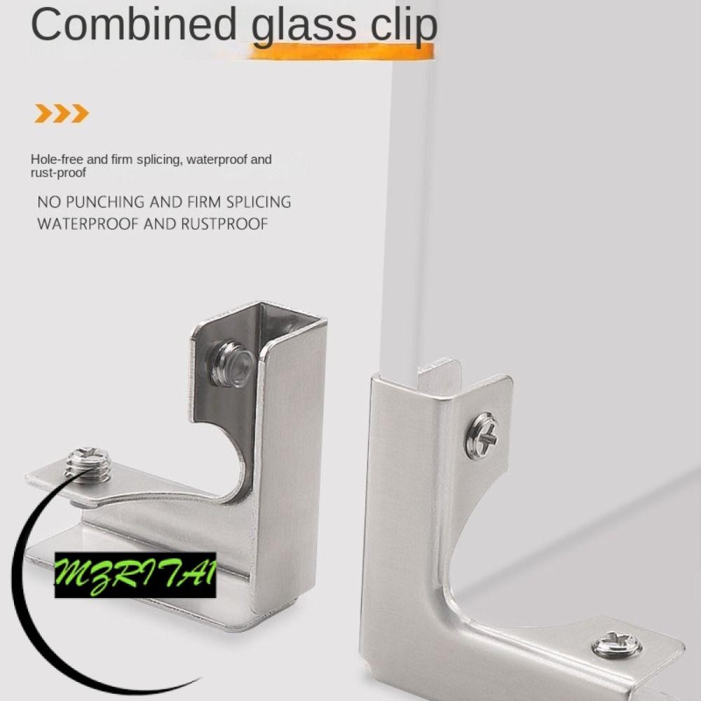MARITA1 Angle Corner Code, T-cross Aluminum Alloy Glass Clip ...
