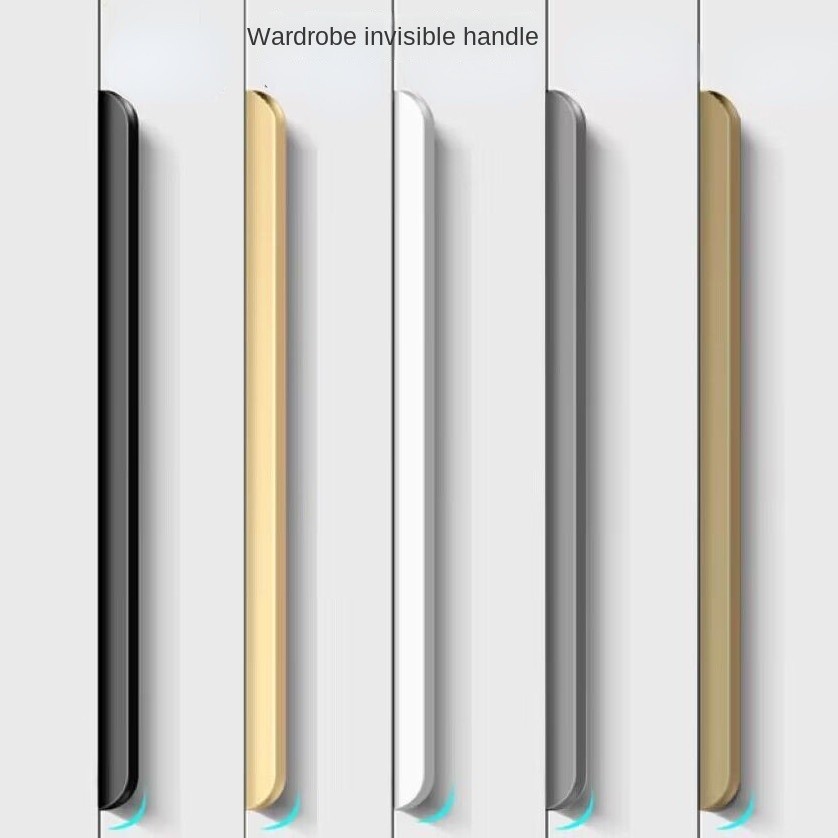 Wardrobe invisible handle black modern simple cabinet door minimalist ...