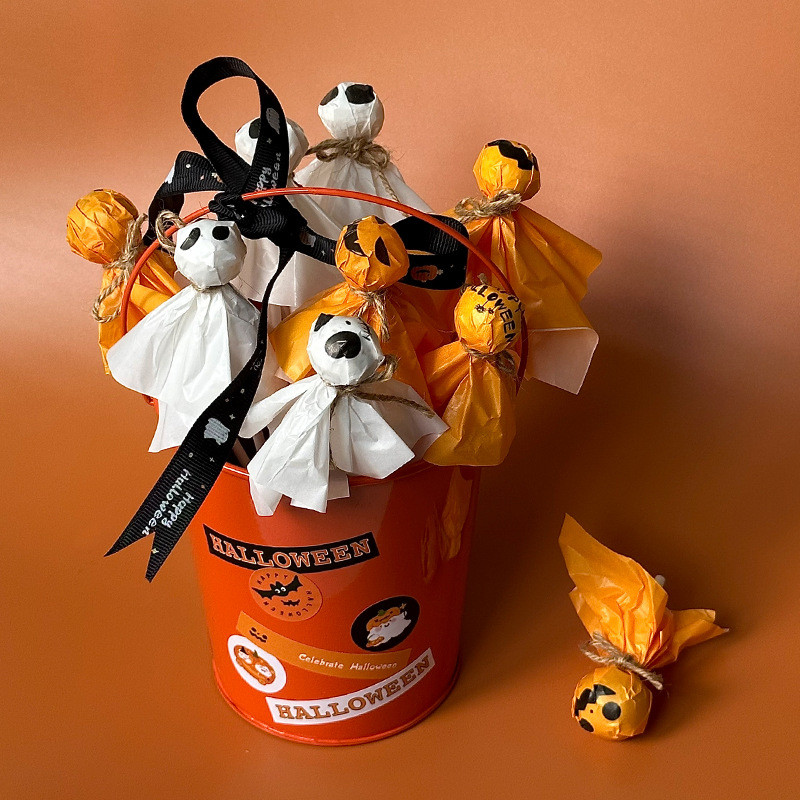 2024 Halloween Packaging Candy Lollipop Wrapping Paper Baking Nougat ...