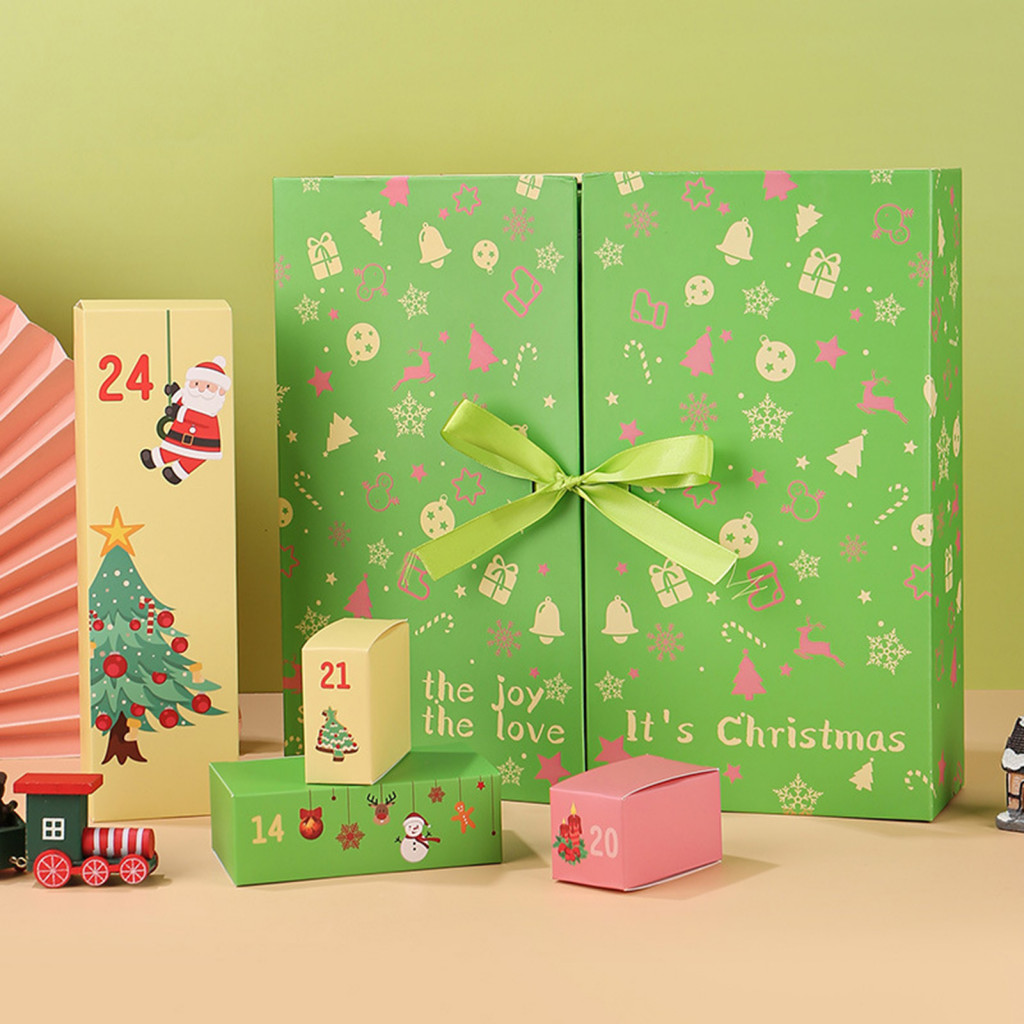BF Advent Calendar Gift Box Set Cute Christmas Patterns Countdown Box ...