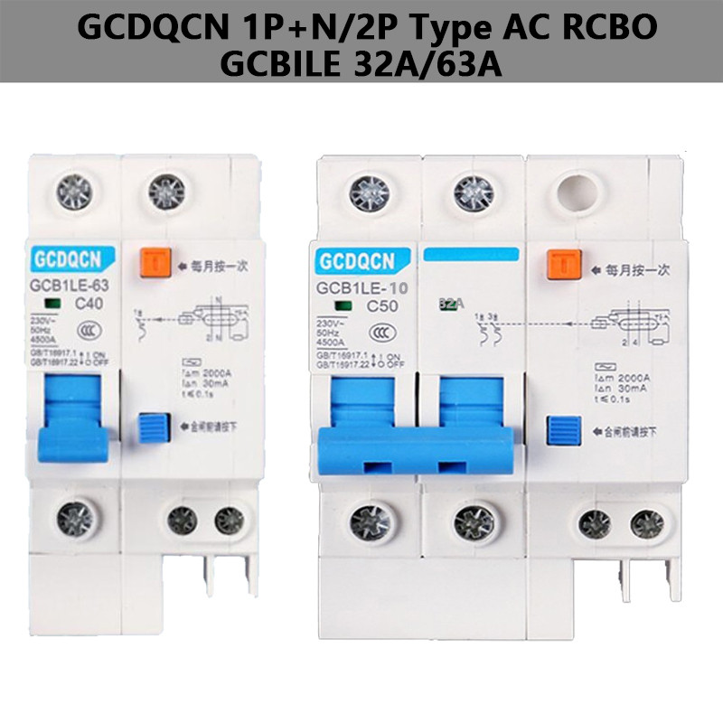 Maxguard 32A/40A/63A [2 Pole/1N+P] 30mA Type AC RCCB RCBO 10A 16A 32A ...