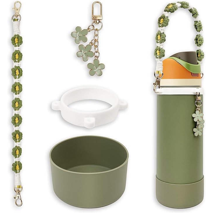 owala strap handle Silicone Boot Set for Owala Water Bottle 24oz 32oz 40oz Anti-Slip Sleeve ...